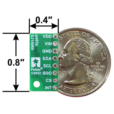 Pololu LPS22DF Pressure/Altitude Sensor Carrier with Voltage Regulator ...