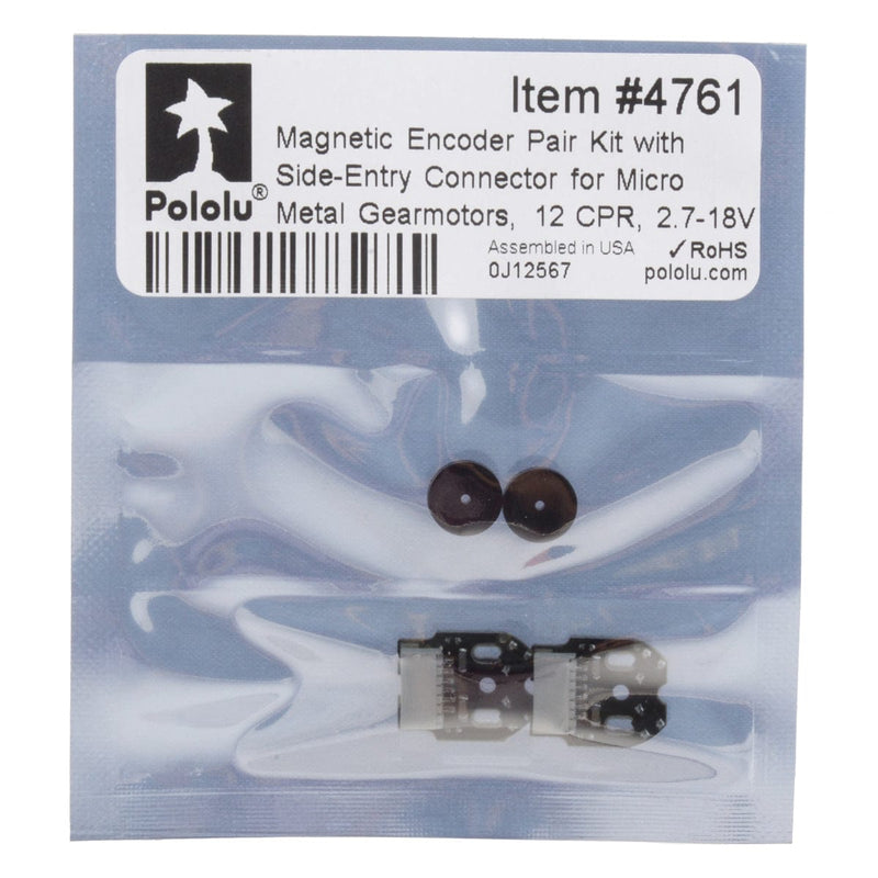 Pololu Magnetic Encoder Kit with Side-Entry Connector for Micro Metal ...