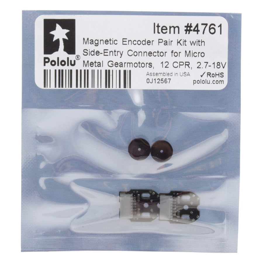 Pololu Magnetic Encoder Kit with Side-Entry Connector for Micro Metal ...