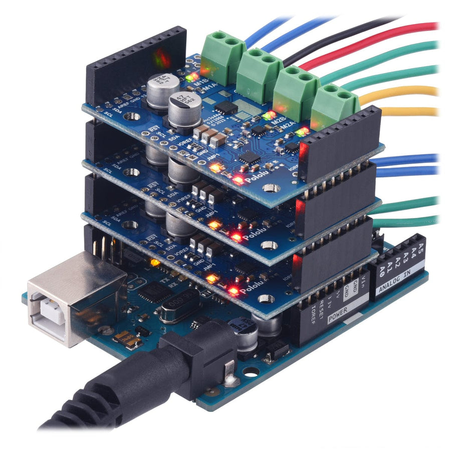 Pololu Motoron M3S550 Triple Motor Controller Shield for Arduino - The ...