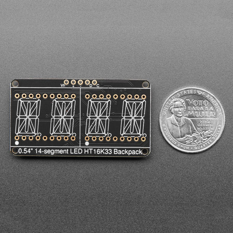 Quad Alphanumeric Display - Red 0.54" Digits w/ I2C Backpack - STEMMA ...