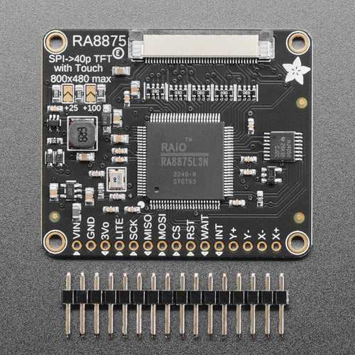 RA8875 Driver Board for 40-pin TFT Touch Displays - 800 x 480 Max - The ...