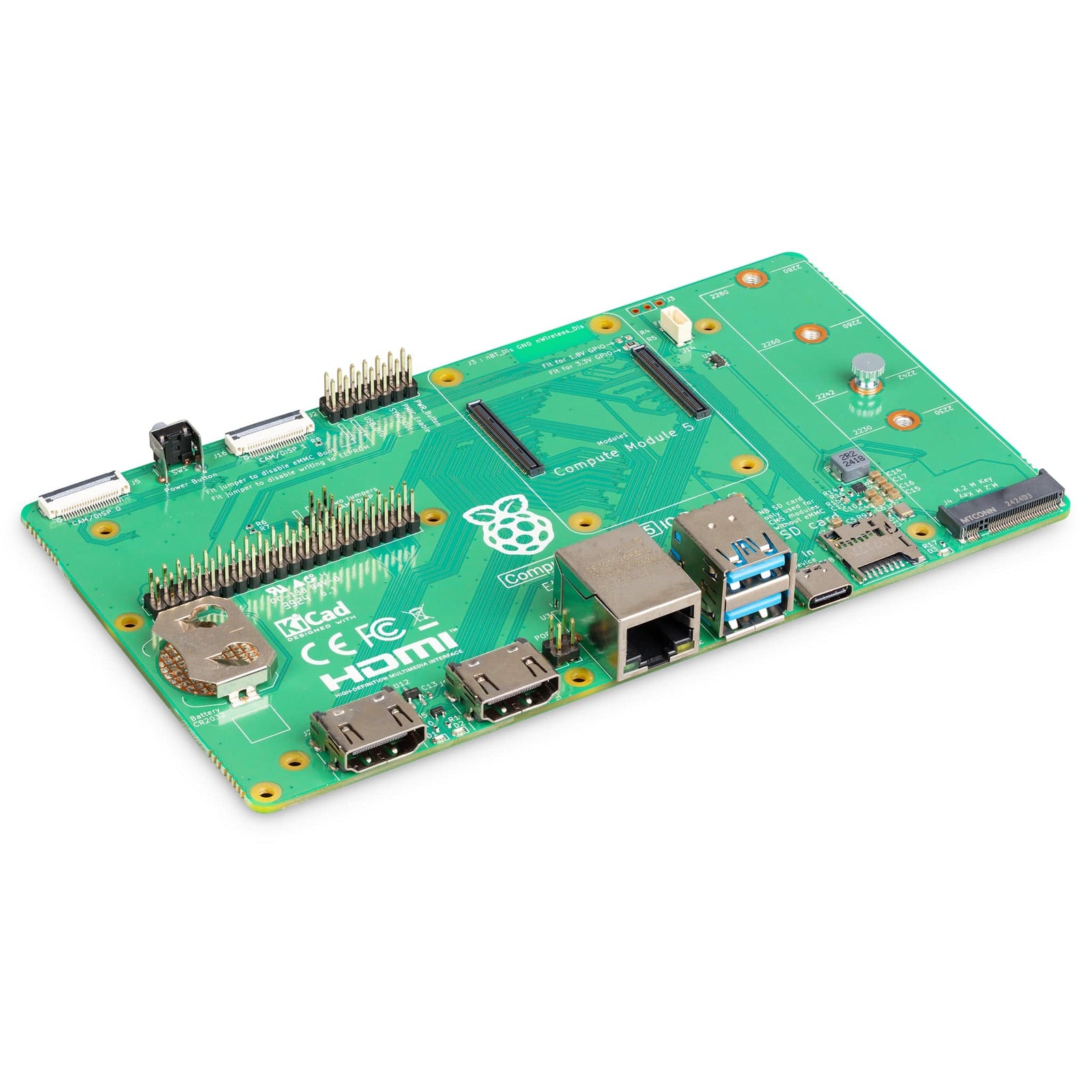 Raspberry Pi Compute Module 5 IO Case - The Pi Hut