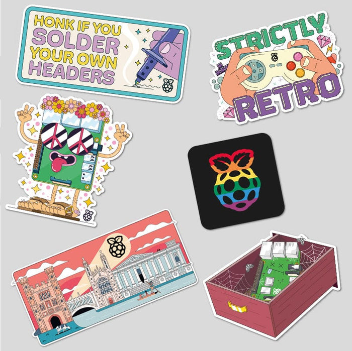 Raspberry Pi Sticker Pack 3 The Pi Hut 