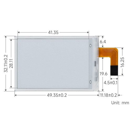 Replacement Raw 1.9" Display for Segment E-Paper Display Module - The Pi Hut