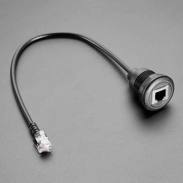 RJ-12 or RJ-11 Telephone Round Panel Mount Extension Cable - The Pi Hut