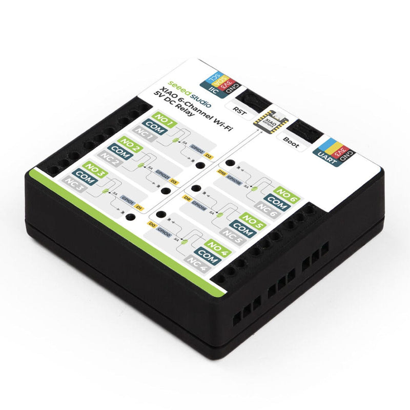 Seeed XIAO 6-Channel Wi-Fi 5V DC Relay (ESP32-C6) - The Pi Hut