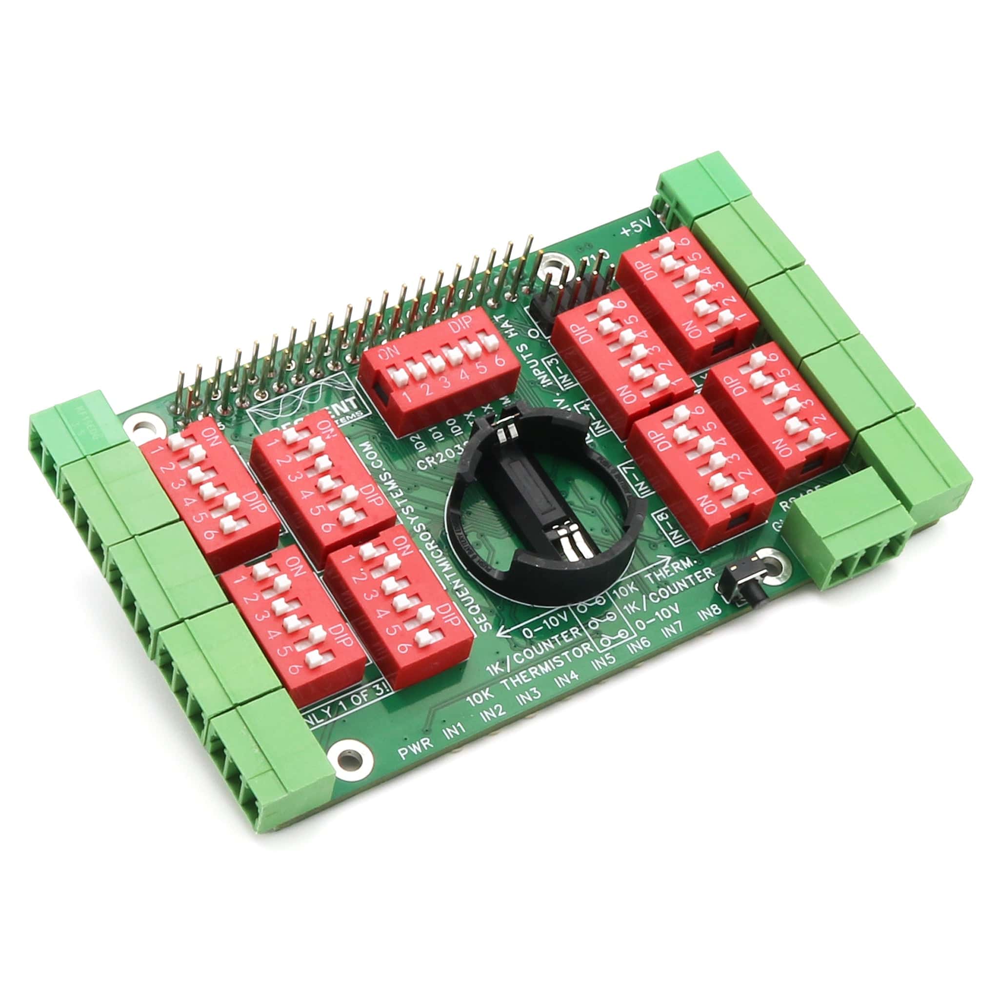 Sixteen Analogdigital Inputs 8 Layer Stackable Hat For Raspberry Pi