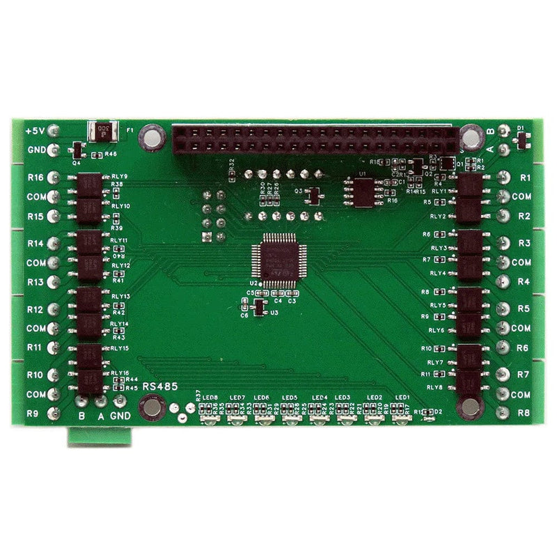 Sixteen Solid State 2A/24V Relays 8-Layer Stackable HAT for Raspberry ...