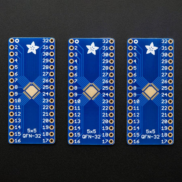 SMT Breakout PCB for 32-QFN or 32-TQFP - 3 Pack! - The Pi Hut