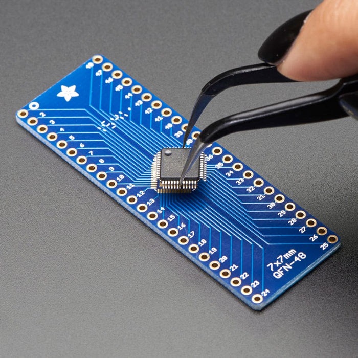 SMT Breakout PCB for 48-QFN or 48-TQFP - 3 Pack - The Pi Hut
