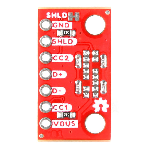 Sparkfun Usb C Breakout Vertical The Pi Hut