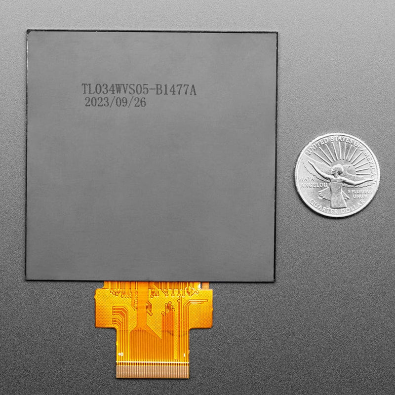 Square RGB TTL TFT Display - 3.4" 480x480 No Touchscreen - TL034WVS05 ...