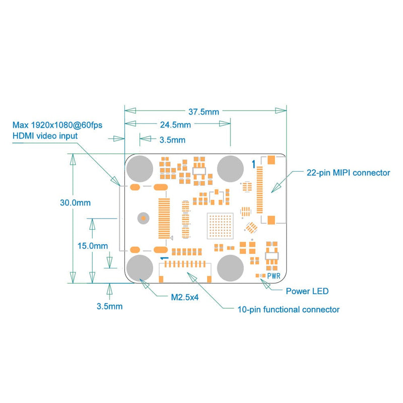 SupTronics X1300 HDMI to CSI-2 Bridge for Raspberry Pi 5 - The Pi Hut