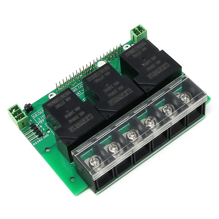 Three 40A/240V Relays RS485 Daisy-chainable HAT for Raspberry Pi - The ...