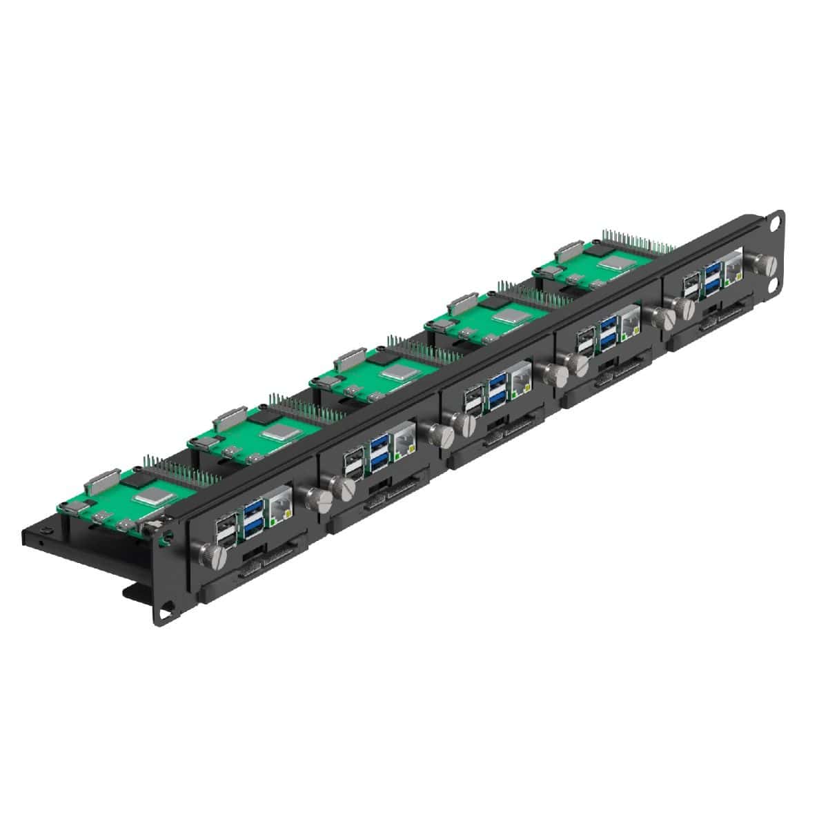 Uctronics 19" 1U Raspberry Pi Rack Mount with SSD Mounting Brackets ...