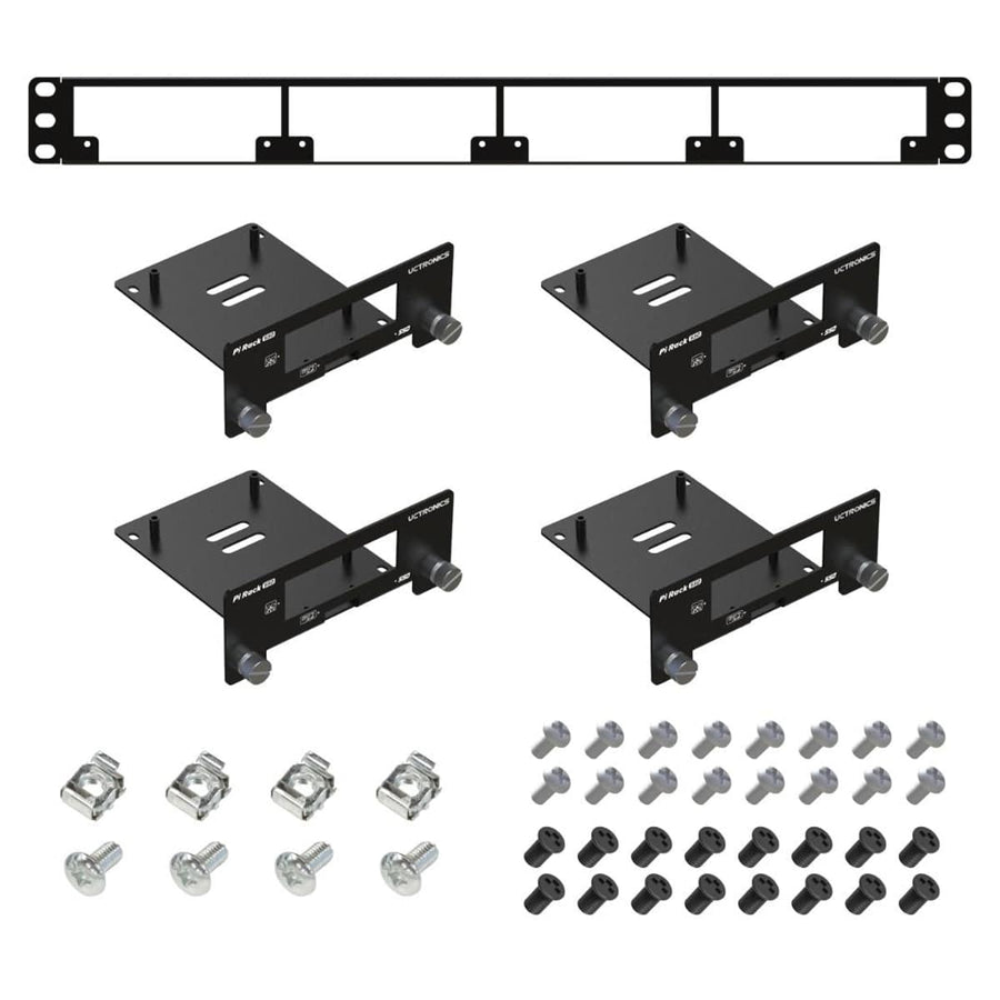 Uctronics 19" 1U Raspberry Pi Rack Mount with SSD Mounting Brackets ...