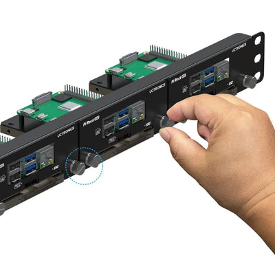 Uctronics 19" 1U Raspberry Pi Rack Mount with SSD Mounting Brackets ...