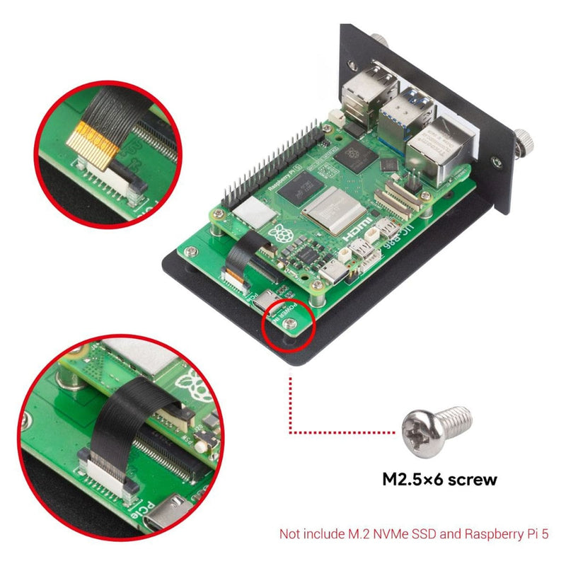 Uctronics Rack Pro for Pi 5 - 19" 1U Rack Mount with 4x M.2 Bases and ...
