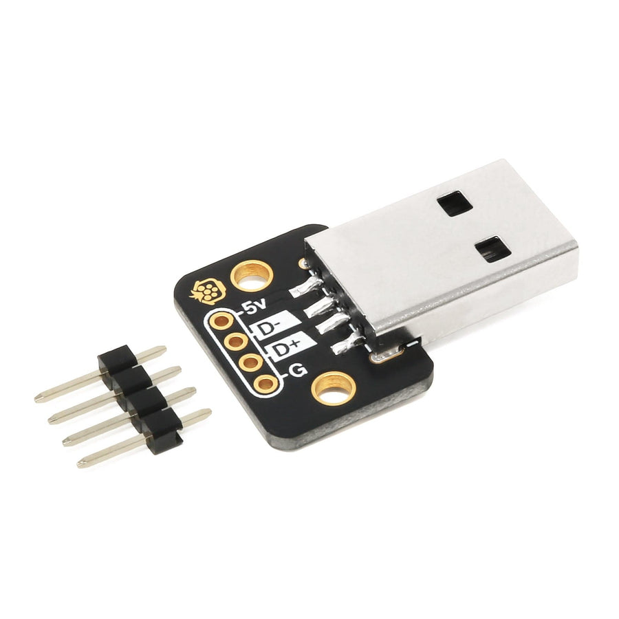 USB-A Male Breakout - Horizontal - The Pi Hut