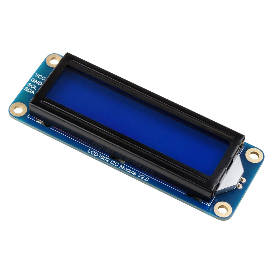 Waveshare Blue 16x2 I2C LCD Module - 3.3V/5V with Backlight Control ...