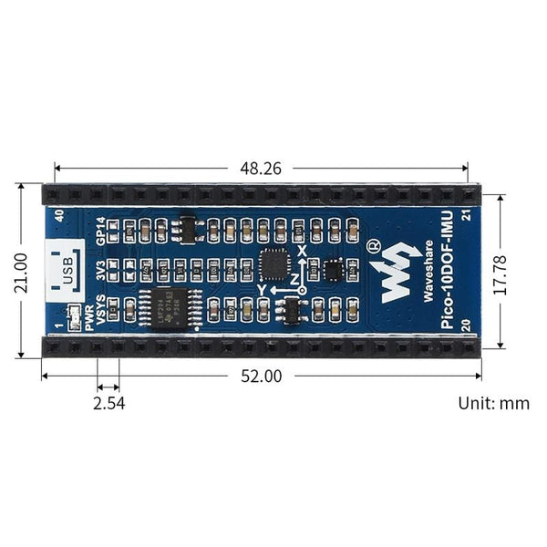 10-DOF IMU Sensor Module for Raspberry Pi Pico | The Pi Hut