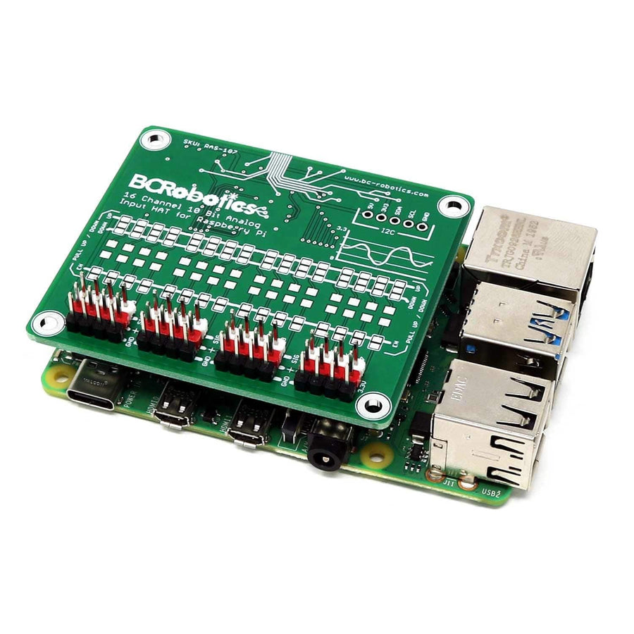16 Channel Analog Input HAT – ADC for Raspberry Pi - The Pi Hut 16 Channel Analog Input HAT – ADC for Raspberry Pi - The Pi Hut