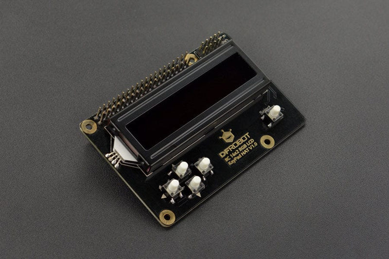 16x2 I2C RGB LCD Keypad HAT with RGB Font [Discontinued] - The Pi Hut