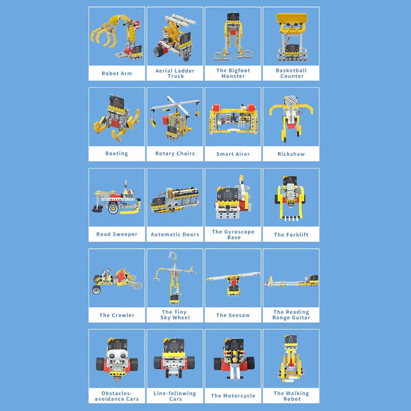 32-in-1 micro:bit Wonder Building Kit (micro:bit not included) - The Pi Hut