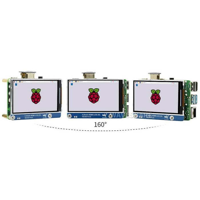 3.2" IPS HDMI LCD Display for Raspberry Pi (800x480) - The Pi Hut