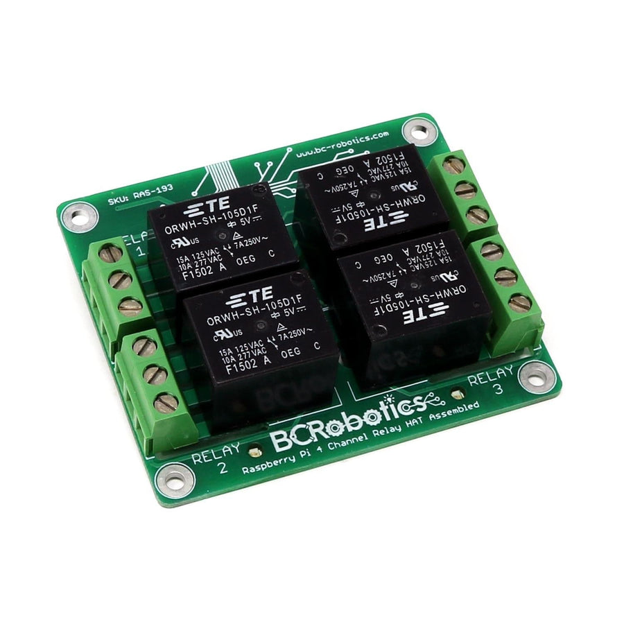 4-Channel Relay HAT for Raspberry Pi - The Pi Hut