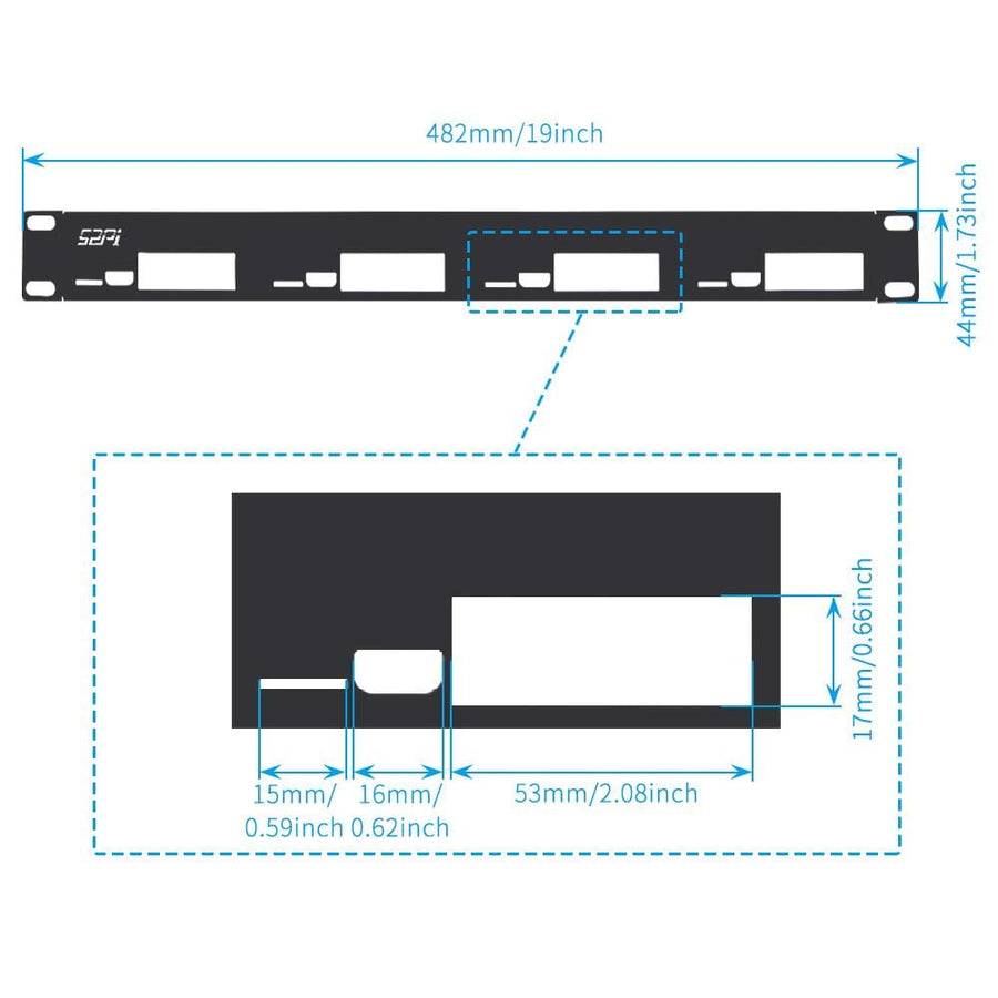 52Pi 1U 19" Rack Mount for Raspberry Pi 4 - The Pi Hut