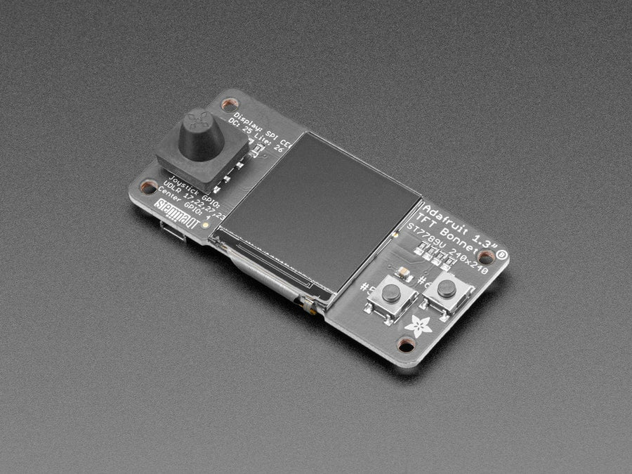 Adafruit 1.3" Color TFT Bonnet for Raspberry Pi (240x240 TFT + Joystick ...