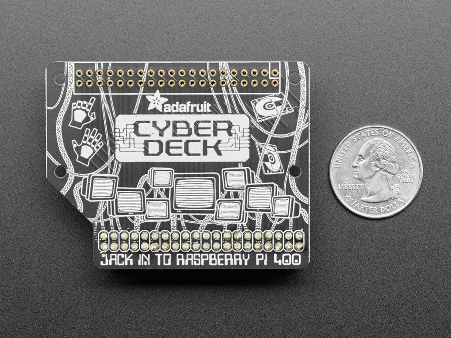 Adafruit CYBERDECK Bonnet for Raspberry Pi 500/400 | The Pi Hut