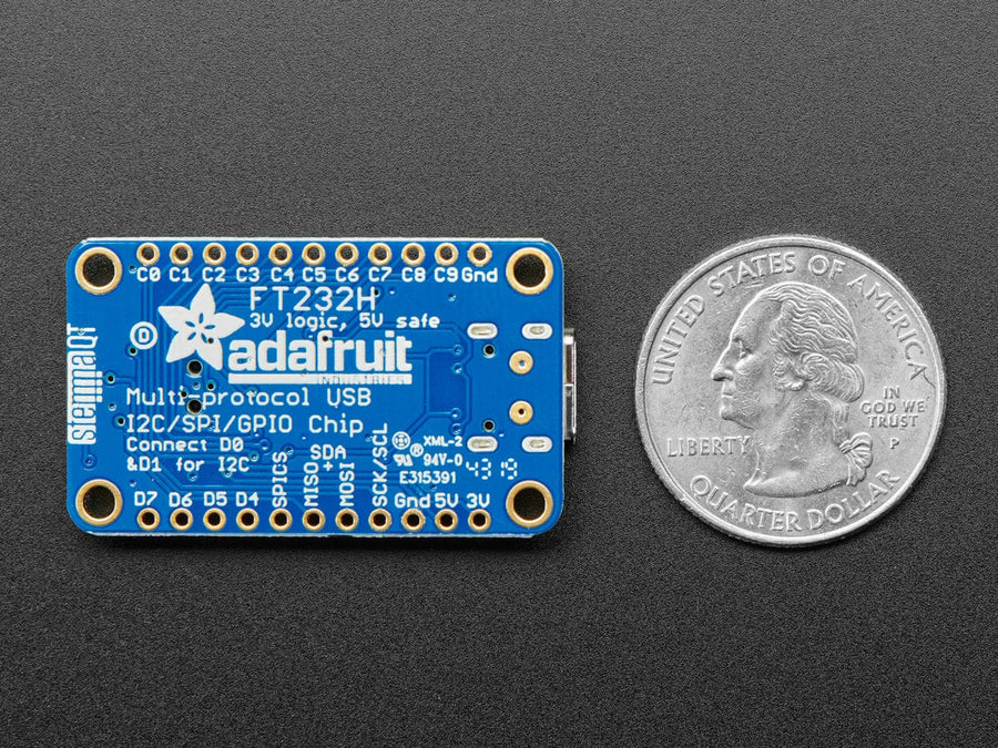Adafruit Ft232h Breakout General Purpose Usb To Gpio Spi I2c Usb C And Stemma Qt The Pi Hut