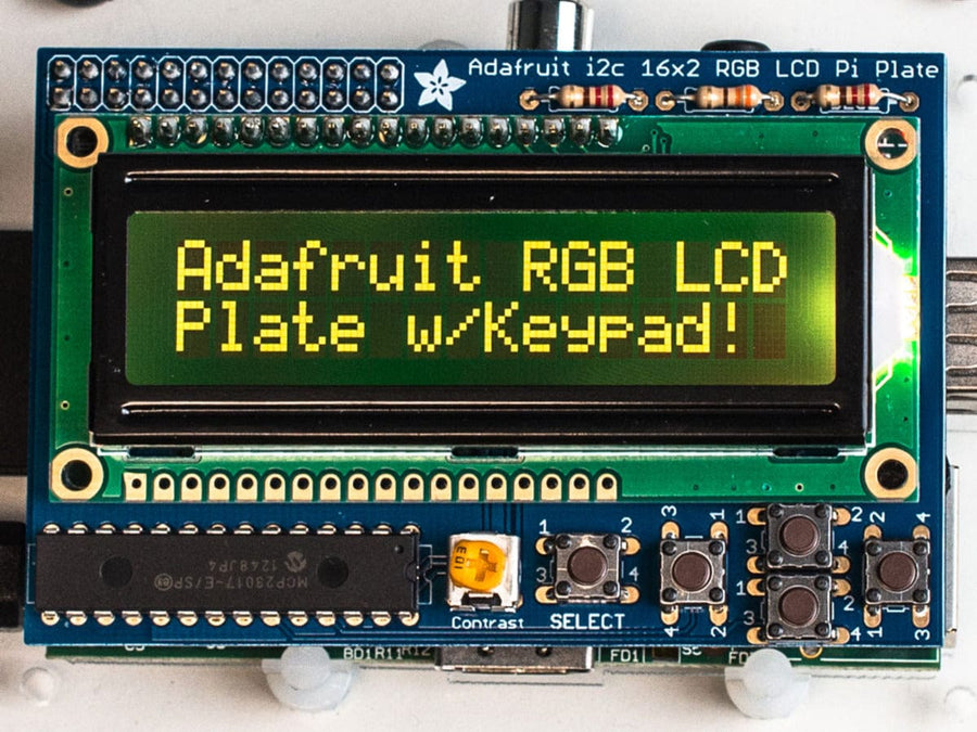 Adafruit RGB Negative 16x2 LCD+Keypad Kit for Raspberry Pi | The Pi Hut