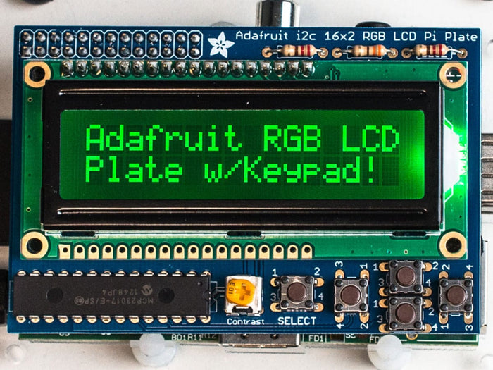 Adafruit RGB Negative 16x2 LCD+Keypad Kit for Raspberry Pi | The Pi Hut
