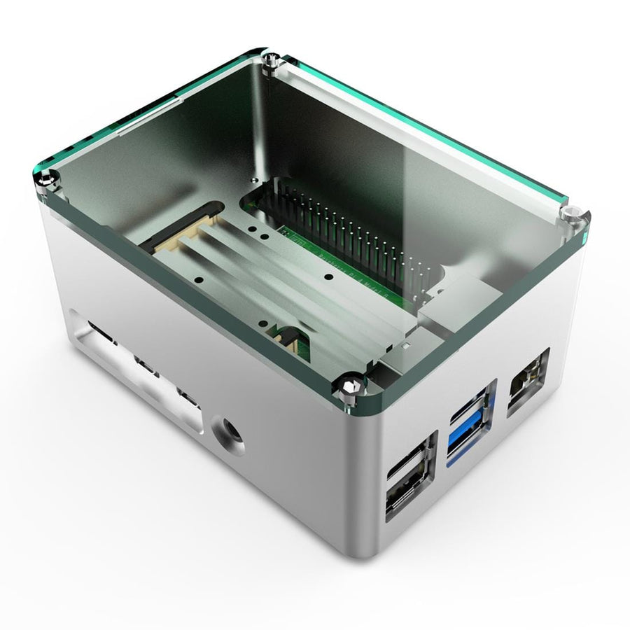 Anidees PRO Extra Tall Raspberry Pi 4 Case - Silver - The Pi Hut