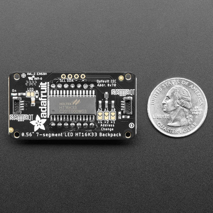 Assembled Adafruit 056 4 Digit 7 Segment Display W I2c Backpack Qt
