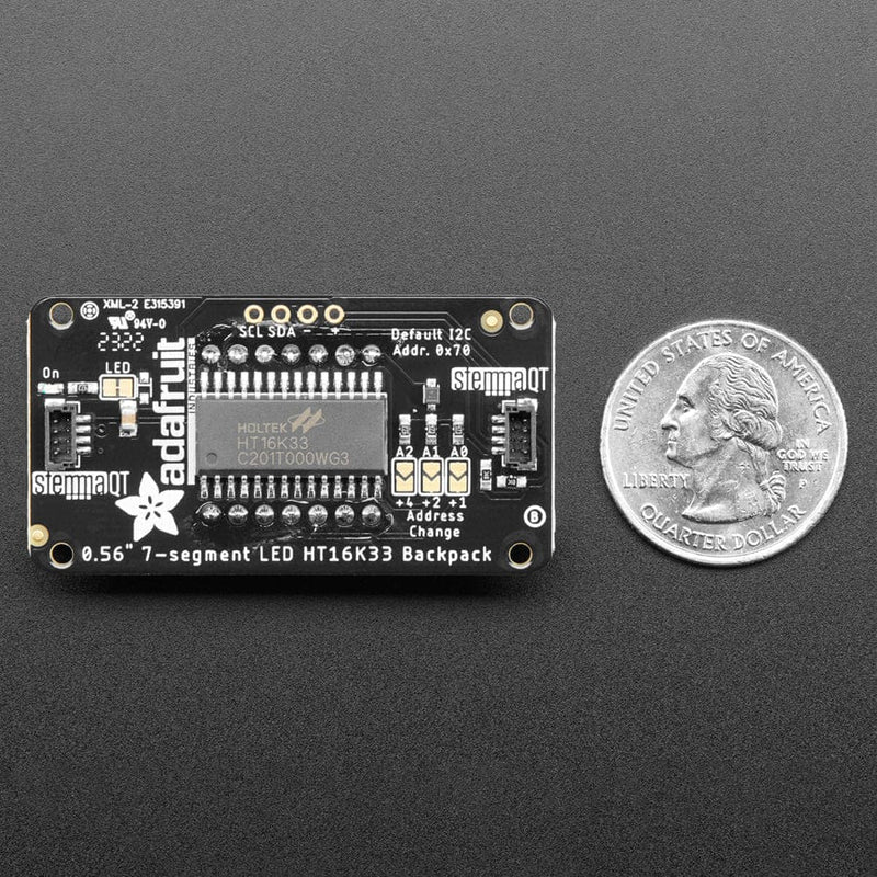 Assembled Adafruit 056 4 Digit 7 Segment Display W I2c Backpack Qt