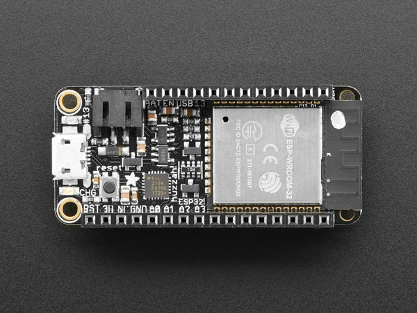 Assembled Adafruit HUZZAH32 – ESP32 Feather Board (with Stacking Headers) - The Pi Hut