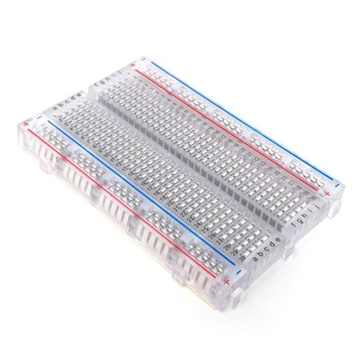 Half-Size Breadboard - Transparent - The Pi Hut