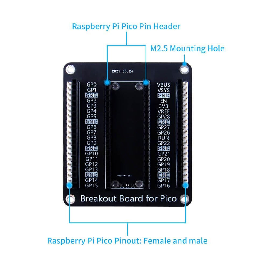 Breakout Board for Raspberry Pi Pico [Discontinued] - The Pi Hut