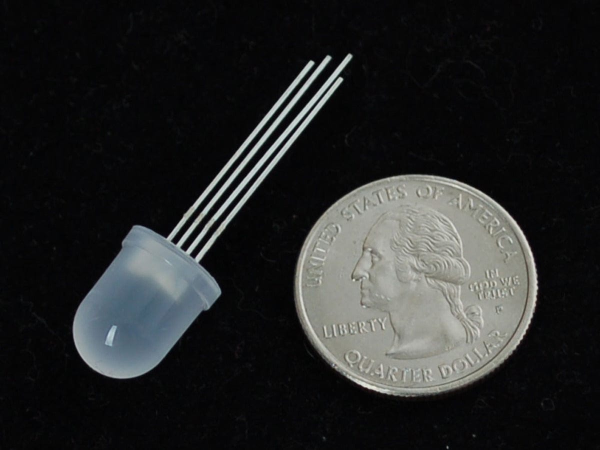 Diffused RGB (tri-color) 10mm LED (10 pack) (Common Anode) - The Pi Hut