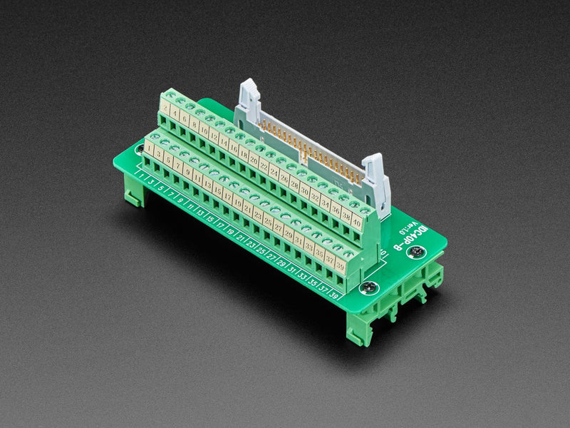 DIN Rail 2x8 IDC to Terminal Block Adapter Breakout - The Pi Hut