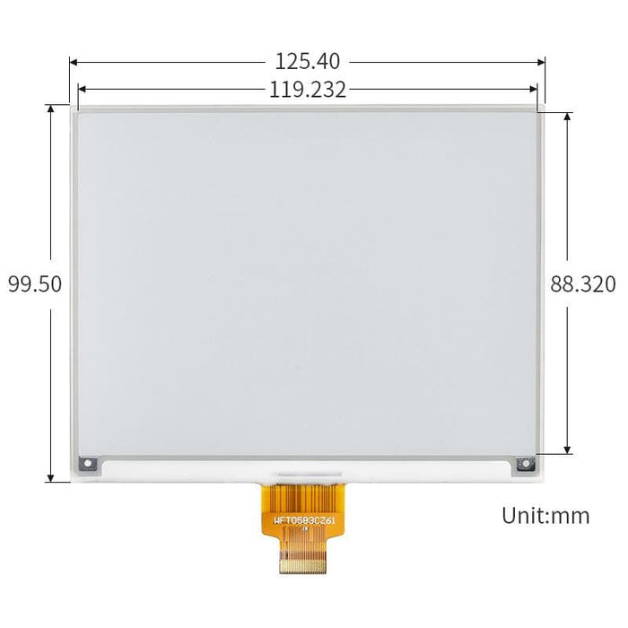E-Ink Display Raw Panel 5.83" (648x480) - The Pi Hut