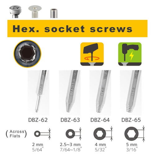 Engineer® DBZ-20 Extractor Bit Set for Hex Socket Screws - The Pi Hut