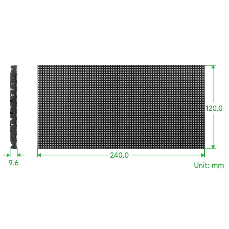Flexible RGB Full-Colour LED Matrix Panel - 2.5mm Pitch, 96x48 Pixels ...