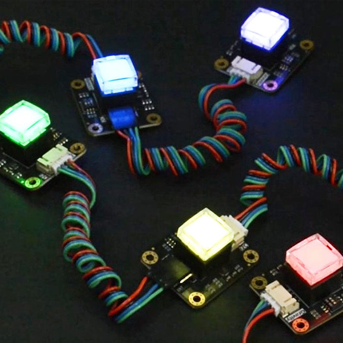 Gravity: I2C RGB LED Colourful Button Module - The Pi Hut