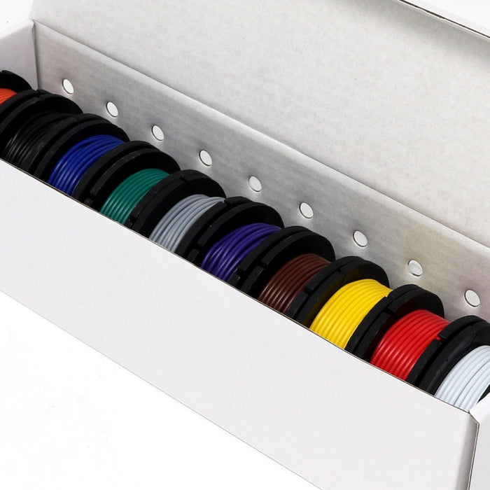 Prototyping Wire Spool Set - 10 Spool Stranded Core - The Pi Hut